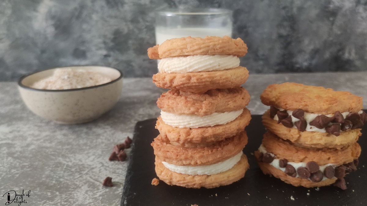 Coconut Sandwich Cookies - DOUGH OF DELIGHTS